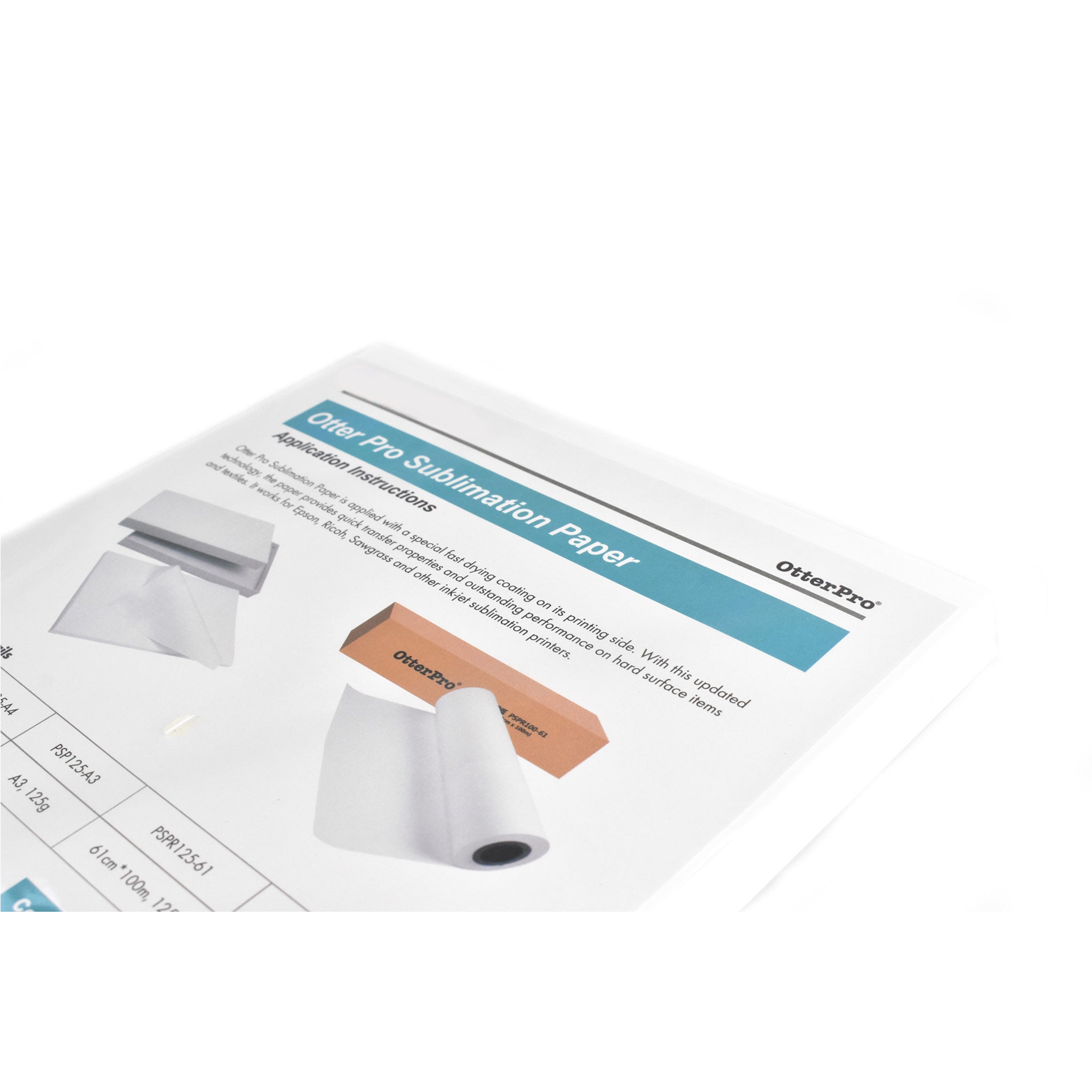 Otter Pro Sublimation Paper (A4) – Chemtech Graphic Supplies